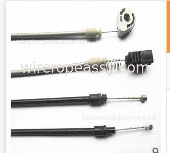 5.0 mm Custom Accelerator Cable ,  Custom Push Pull Cables Various Stroke Black /  Brown  With POM Fittings