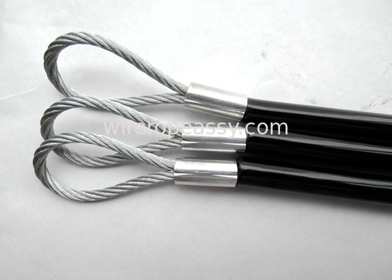 Flemish Eye 5.0mm Glavanzied Steel Black Coated Cable Both Sides With Loops