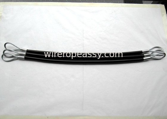 Flemish Eye 5.0mm Glavanzied Steel Black Coated Cable Both Sides With Loops