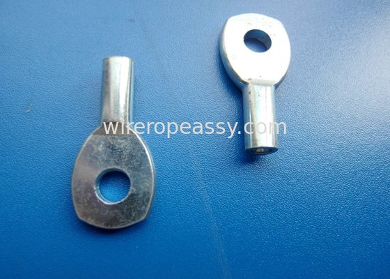 Galvanized Terminal Fittings / Steel Cable End Fittings Small Hole Eyelet With 8.5mm Hole Dia