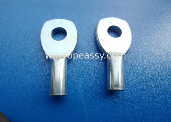 Galvanized Terminal Fittings / Steel Cable End Fittings Small Hole Eyelet With 8.5mm Hole Dia
