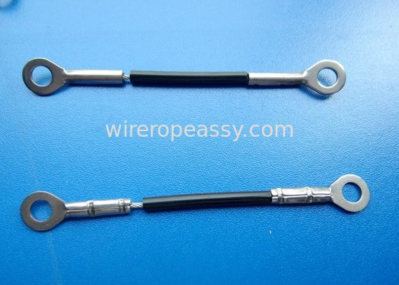 Steel Wire Ropes Steel Cable Assembly With Black Plastic Jacket