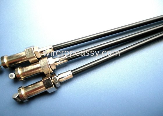 One -To-Three Black Clutch Cables For Motorcycles PE Jacket With S Hook