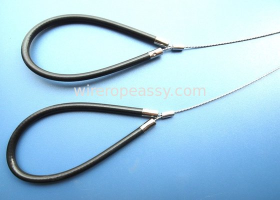 1.0 mm Steel Cable Assembly , Cable Saw With Black Soft PVC Handle Tubes