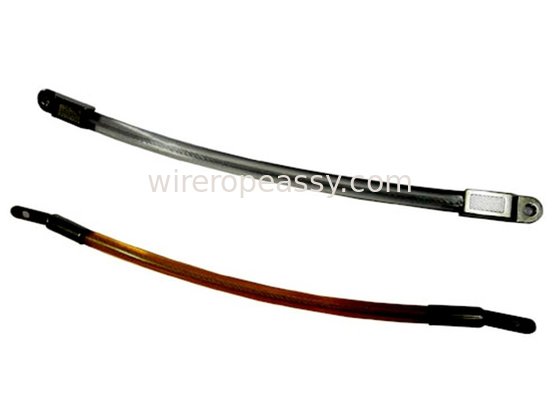 Clear PVC / PU / PE / Nylon Coated Wire Rope Assembly  For Luggage / Bags With Terminals
