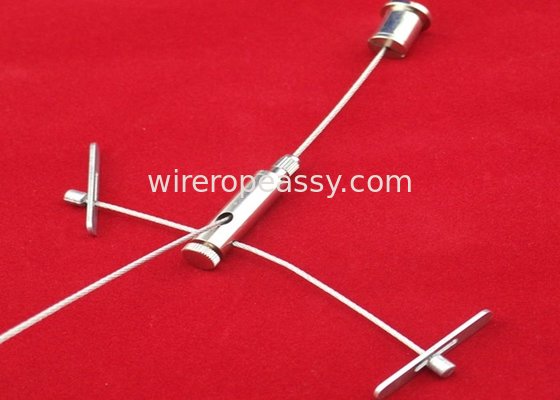 1.0 mm /  1.6 mm Cable Wire Pendant Light Kit Stainless Steel Side Exit Cross Gripper Cable For Light Fixture