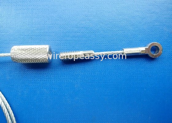 Stainless Steel Wire And Fittings , Glavanized Cable Adjustable Knurled Thumbscrew / Terminals