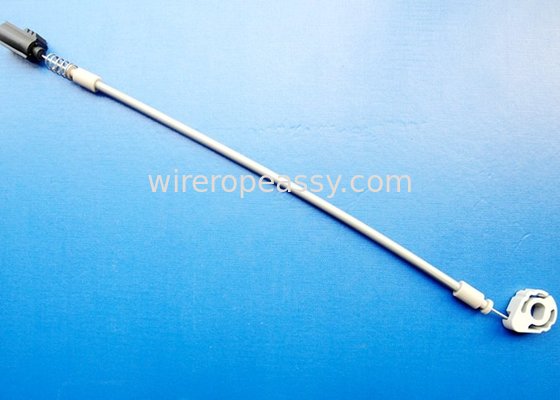 White PE Housing Mechain Control Boat Steering Cable Hard Spring POM Fittngs