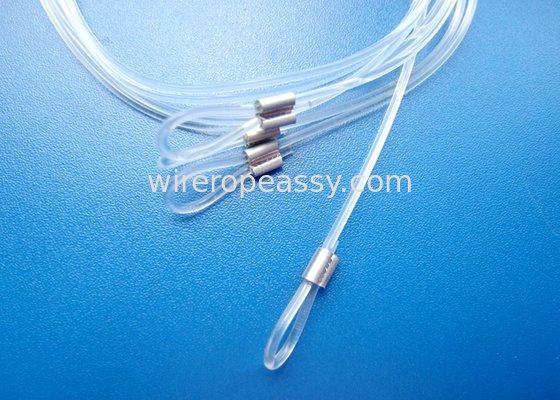 1.5 mm / 2.0 mm Stainless Steel Cable Fittings Perlon Ropes /  Nylon Ropes With Sigle Soft Eye Loops