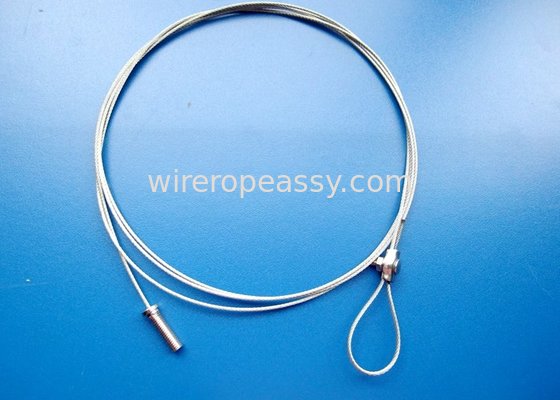 Industrial Uses Wire Cable Assembly With Threads Fittings And Wire Ropes Clips/ Nuts