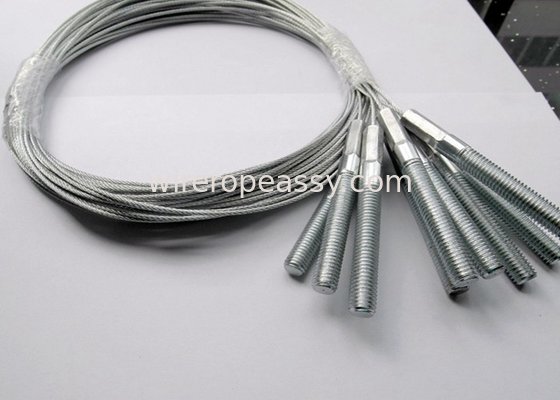 1.5mm  7*7 Construction / Industial Use M6 Thread Studs Glavanzied Cable