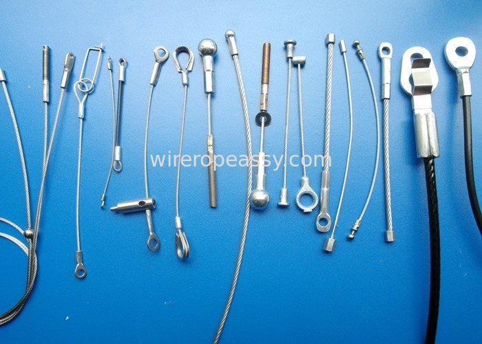 Industrial Wire Rope Assembly Eye / Ball / Loops / Threads Studs Fittings