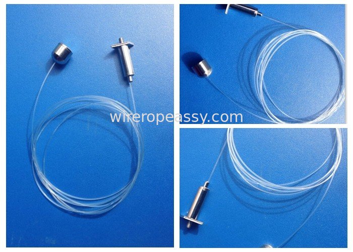 Nylon Rope Suspended Cable Pendant Lamp Kit With Ceiling Attachment Grippers
