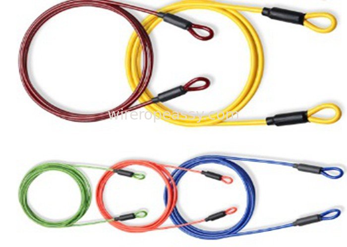 Coated Steel Cable Accessories Cross Rope With Loops At Both Sides
