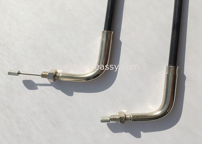 Steel Plated Nickel Bended Fittings Motorcycle Brake Cable 5.0mm PVC Housing