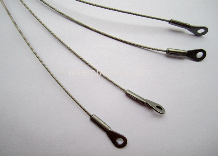 5.0mm Hole Diameter Steel Cable Assembly Stainless Swaged Terminal