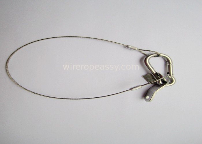 Lights Stainless Safety Cable Wire Rope Assemblies With Tabs L Fittings