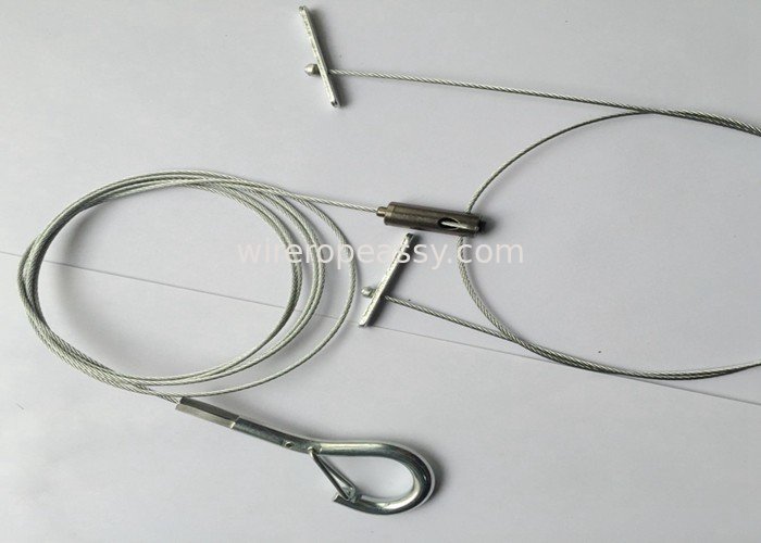 Stainless Toggle Lamp Hanger Kit Brass Spring Hook Cable Gripper