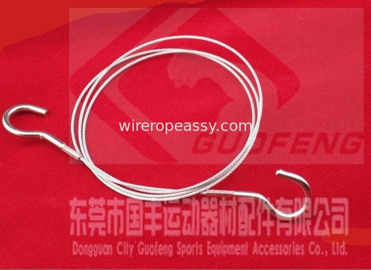 1.5mm Galvanzied Aircraft Cable Mini Gated Hook On Both Sides