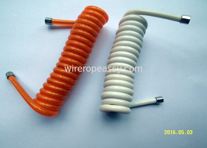 White PU Coated Cable Safety Tool Lanyards Stainless Ferrules