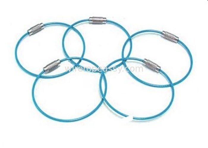 2.0mm Coating Stainless 304 Wire Rope Tag For ID Holders And ID Cards