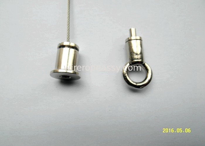 Aircraft Cable Lamp Hanging Kit / Hanging Pendant Light Kit With Copper Plated Nickle Gripper