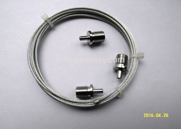 Copper / Nickle Plated M10 Cable Suspension Hanging Lamp Cord Kit For Panel Lights