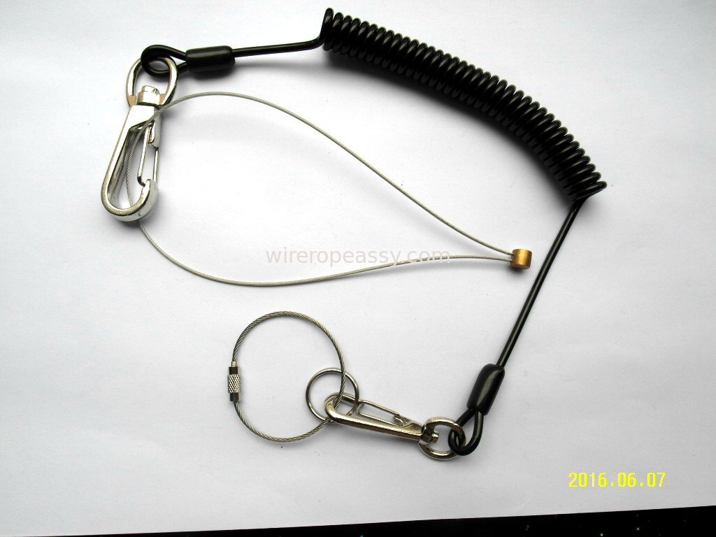 Safety Harness Lanyards / Retractable Lanyard Heavy Duty With Stainless Locking Hooks