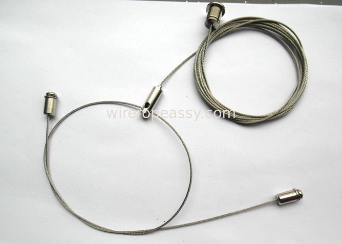 1.2mm / 1.5 mm  Nickle Plate1.2 md Cable Couplers Light Lamp Hanging Kit with Cable Gripper