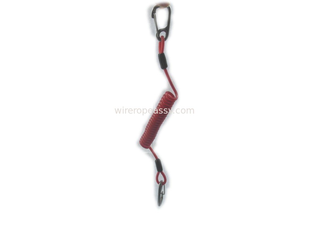 Galvanized / Stainless Retractable Lanyard Fall Protection , Hand Tool Safety Lanyards