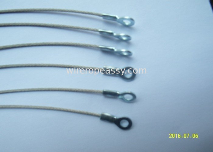 150 Mm Length Industrial Galvanized Wire Rope Assembly With Zinc Nipple / Terminal