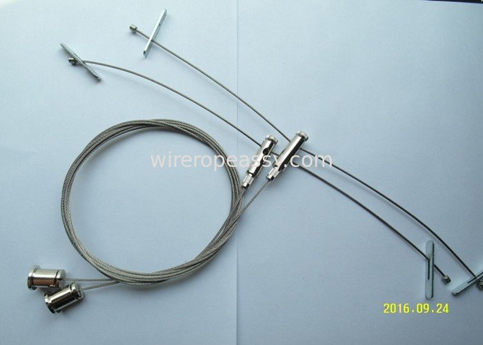 1.5mm 7 * 7 Stainless Steel Y-Cable Hanging Light Kits With Stainless Toggle