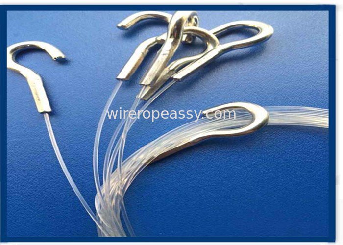 2.0mm White Nylon PU Cable Lamp Hanging Kit With Ceiling Gripper / Stainless Fittings