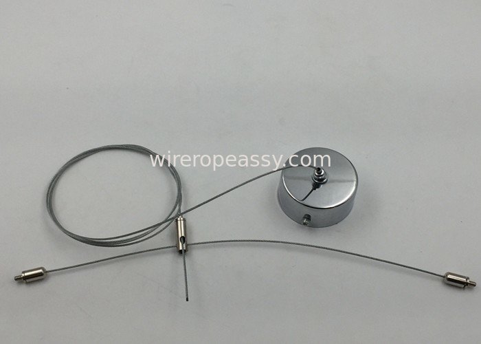 1.5mm Y cable Stainless LED Grow Hanging Light Kits with Round Ceiling Attachment and Adjuster