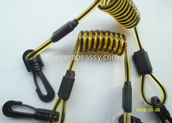 Plastic PVC Galvanized Steel Coil Safety Tool Lanyards With Any Size And Color