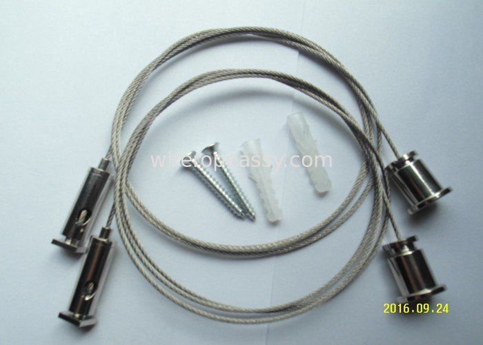 Online wholesale 1.5mm7*7 cable suspension kit with copper plated nickle ceiling