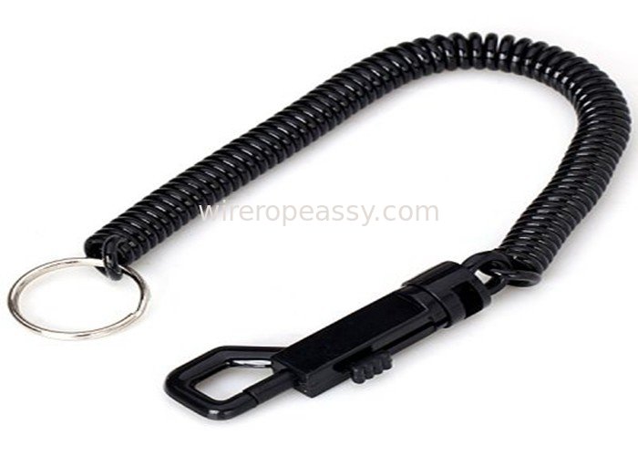 3.0mm Black Plastic Spring Coil Safety Tool Lanyards With Multi Colors / Sizes