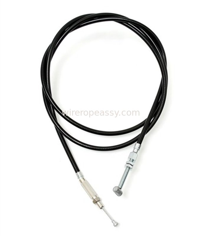 High Performance Galvanized Throttle Emergency Brake Cable / Casing With Fitting
