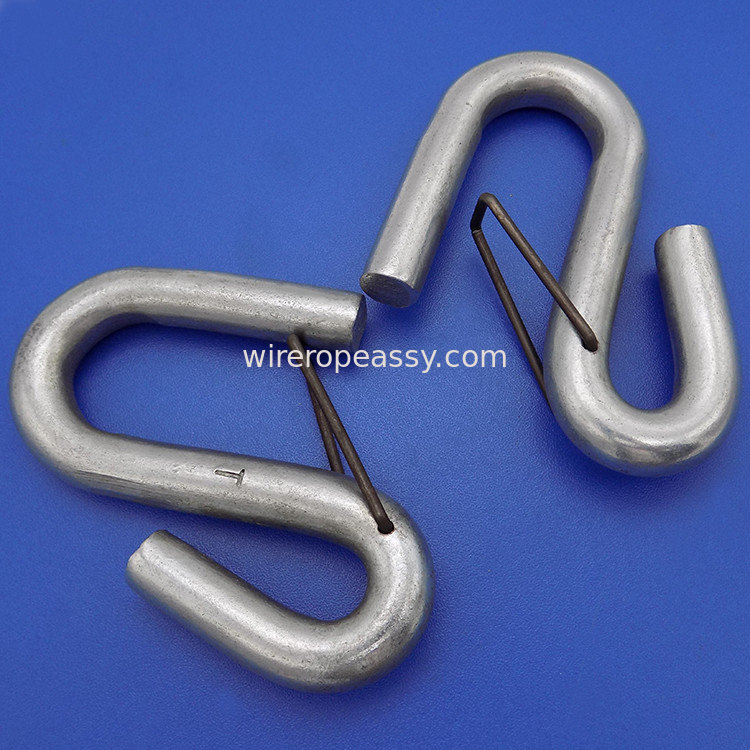 9mm Terminal Fittings Galvanized Steel Wire Rope Towing Truck Tow Hook For Car