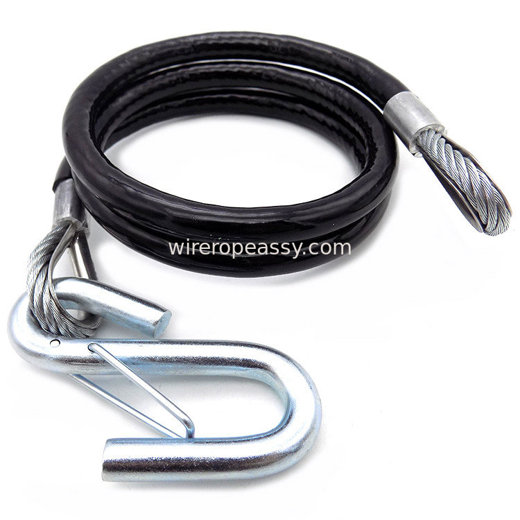 5-8mm Steel Tow Cable /Hooks Wire Towing Rope Car Truck.(length 4m）