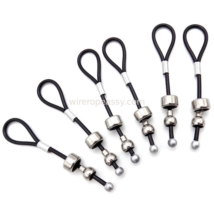 Balck PVC Loop Wire Rope Assembly With End Fitting 3000mm length
