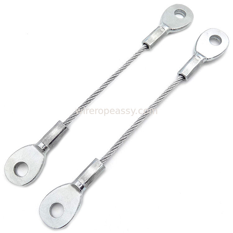 2.0mm 7 * 7 Stainless Steel Wire Rope Assembly With Stainless Round Eye Ends
