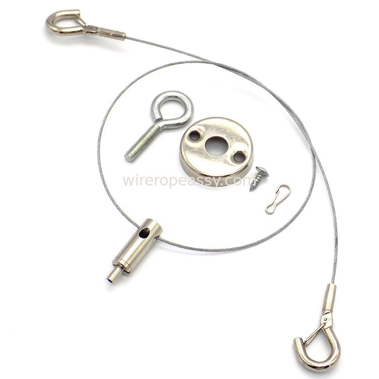 1.2mm Diameter Galvanized Fluorescent Suspended Light Cable Kit