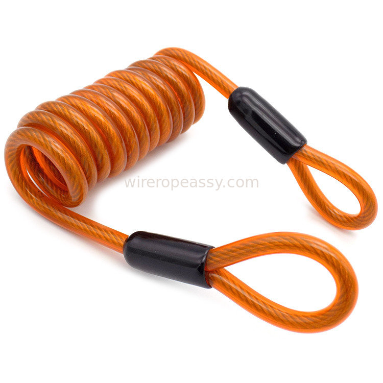 Steel Wire Coated PU Safety Tool Lanyards with Carabiner Snap Hook