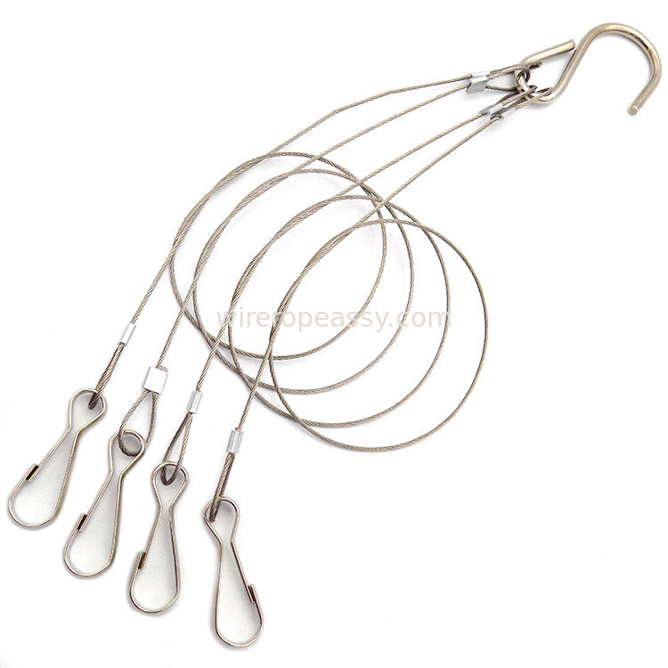 Lamp Hanging Garden Kit Flower Pot Hanger Cable Fixture  /  Hanging Flower Pot Cable