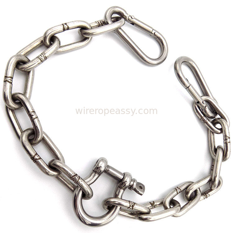 Adjustable 316 Stainless Sports Wire Rope AssemblySteel Chain Machine Gym Cable With Handle