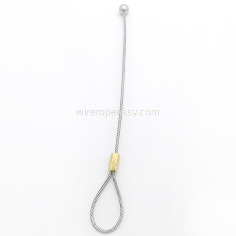 Wire Rope Assembly Security Steel Lanyard Stainless Steel Wire With Ball All Dimentions Avaliable