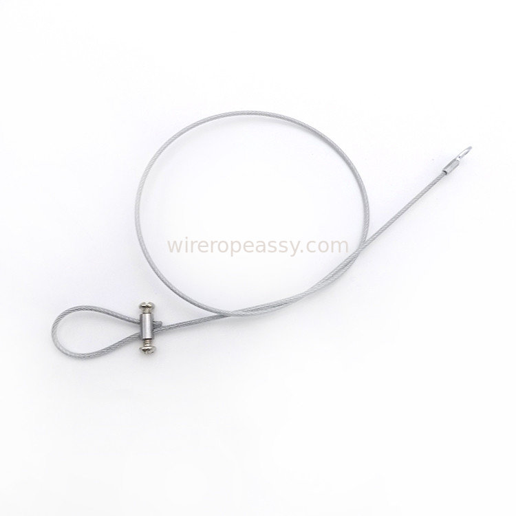 Wire Rope Assembly Security Steel Lanyard Stainless Steel Wire With Ball Silver Colour All Dimentions Available