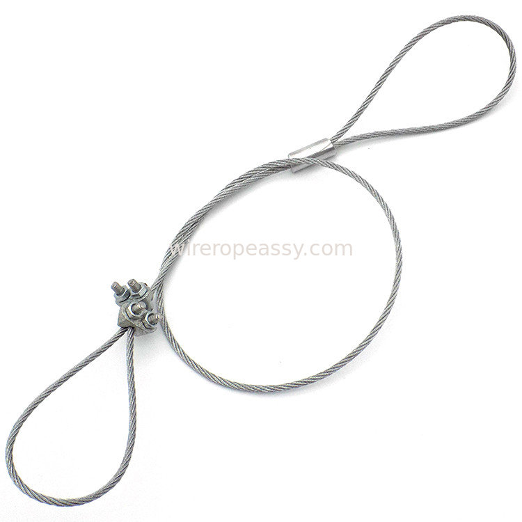 Wire Rope Assembly Security Steel Lanyard Stainless Steel Wire, Both Side Ball, Silver Colour All Dimentions Available