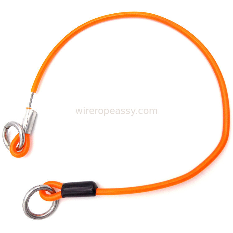 Wire Rope Assembly Steel wire Cable with Orange Coating All Dimentions Available